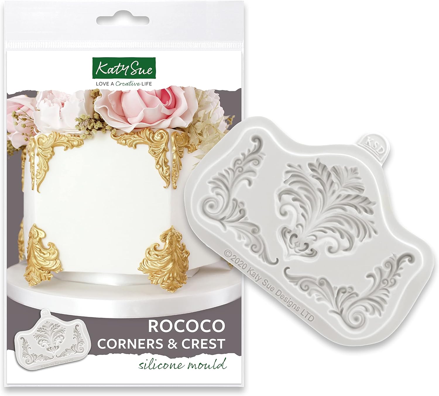Rococo Corners & Crest Silicone Mould | Art Anthology