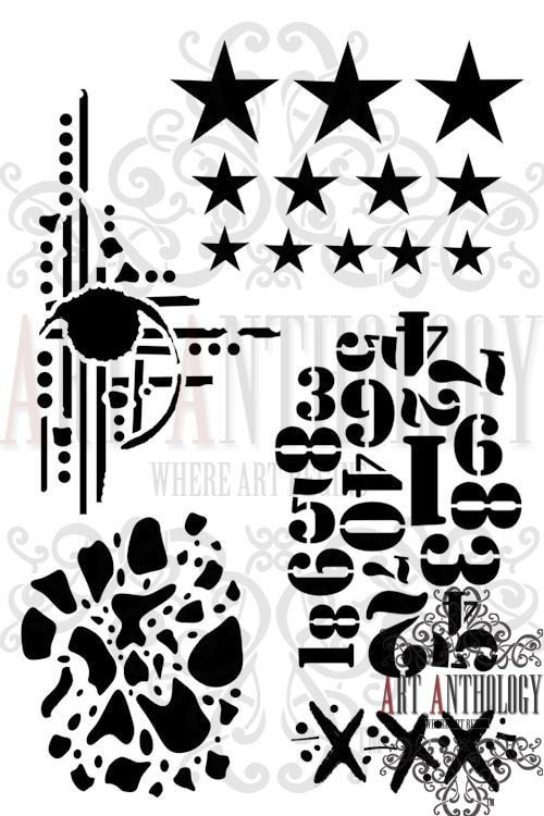 Bits Of Grunge Stencil | Art Anthology